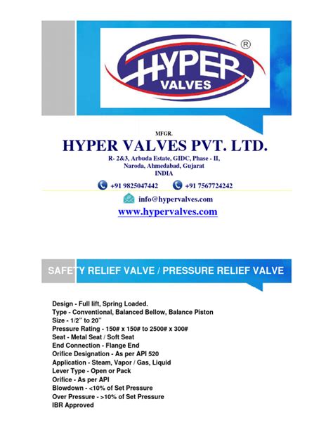Hyper Valve Product Range Pdf