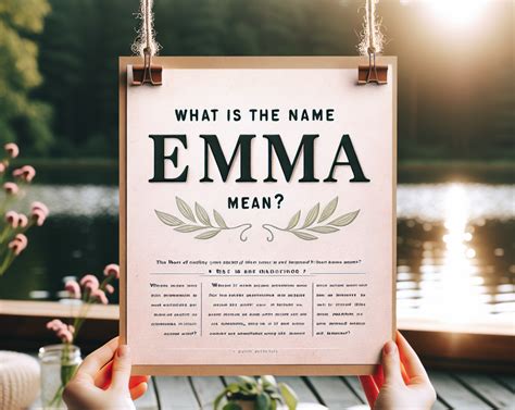 ℹ Descubre El Significado Y Origen Del Nombre Emma Una Guía Completa