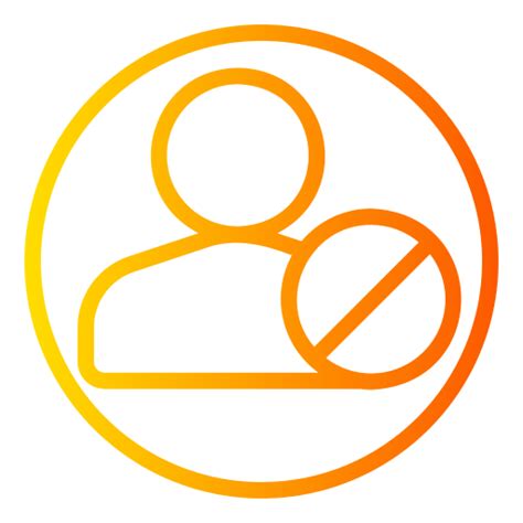Block User Generic Gradient Outline Icon