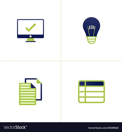 Icon Of Computer Software With Ticks Or Verified Vector Image