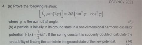 Solved A Prove The Following Relation Chegg Com