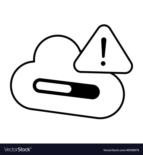Cloud Error Royalty Free Vector Image Vectorstock