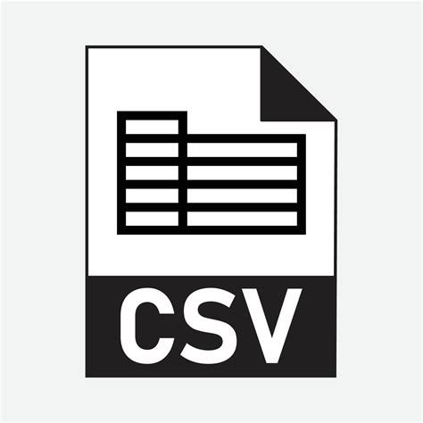 Csv File Formats Icon Vector Free 20126588 Vector Art At Vecteezy