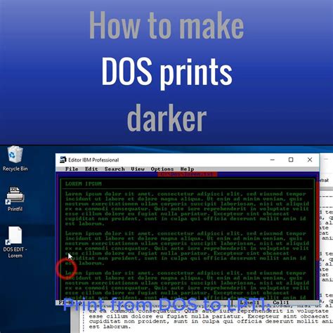 How To Make Dos Prints Darker This 15 Seconds Video Shows How To Make Dos Prints Darker By