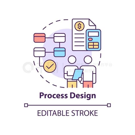 插图网页ui 流程设计概念图标。确定计划。社会规划阶段抽象思想细线插图。孤立的轮廓图。可编辑的笔划。使用 Arial、myriad Pro Bold 字体。流程设计概念图标 模板免费下载