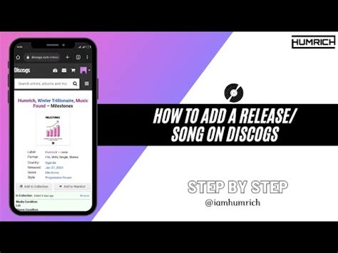 How To Add A Release Song On Discogs YouTube