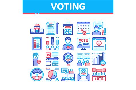Voting And Election Collection Icons Set Vector Graphic By Pikepicture