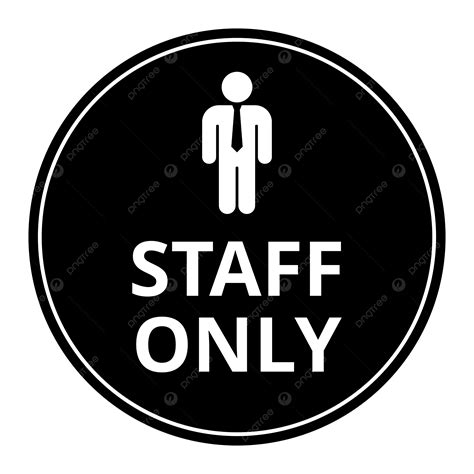 Staff Only Sign Vector