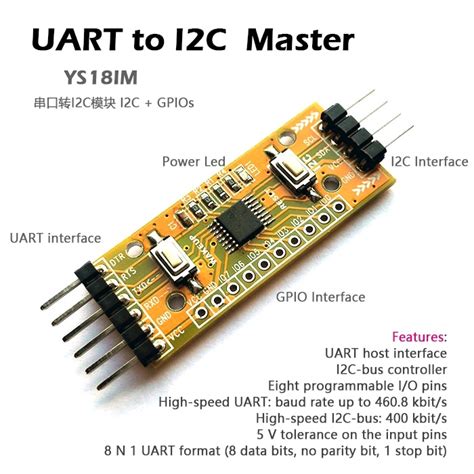 Für UsenDz UART zu I2C GPIO UART I2C seri Grandado