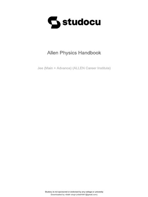 Physics Handbook Pdf
