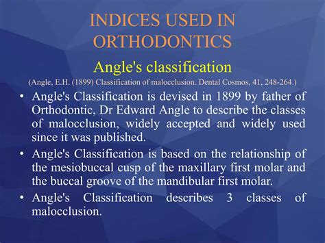 Indices In Orthodontics Pptx Oral Care Personal Care