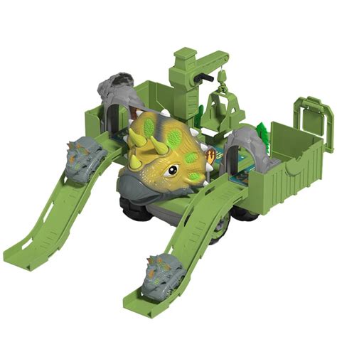 공룡 주차 자동차 전기 분리형 티라노사우르스 렉스 엔지니어링 차량 트리케라톱스 변형 철도 자동차 어린이 소년 장난감 Aliexpress
