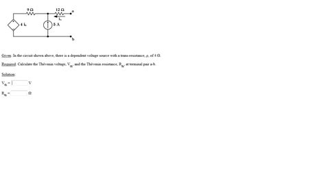 Solved Given In The Circuit Shown Above There Is A