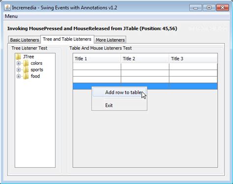 Java Swing Tree Table Decoration Examples