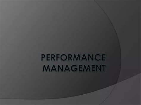 PPT Performance Management PowerPoint Presentation Free Download ID 6044088