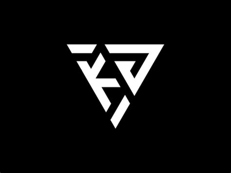 Premium Vector A Triangle With The Letters F And F On It