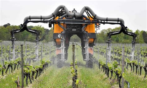 Vineyard Fumigation Tractor In Bordeaux France Cyberpunk
