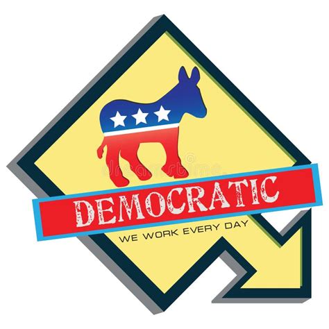 Red Symbol Of Usa Democratic Party Editorial Stock Image Illustration