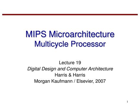 Ppt Mips Microarchitecture Multicycle Processor Powerpoint Presentation Id