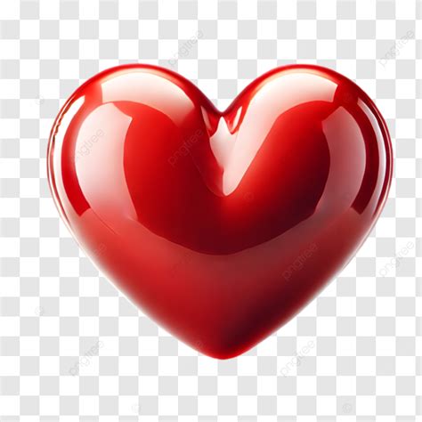 광택있는 밝은 빨간 심장 모양의 고품질 3d 렌더링 붉은 심장 모양 하트 모양 사랑 Png 일러스트 및 이미지 에 대한