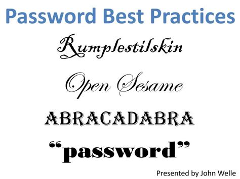 PPT Password Best Practices PowerPoint Presentation Free Download ID 5768002