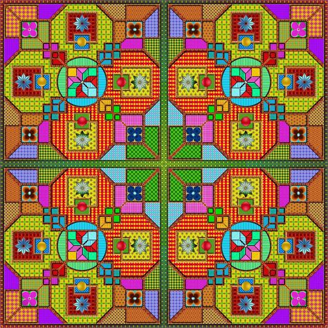 Пазл «Калейдоскоп из 1089 элементов Собрать онлайн пазл №270826