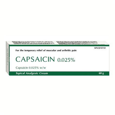 Capsaicin 0025 Topical Analgesic Cream Buy Online