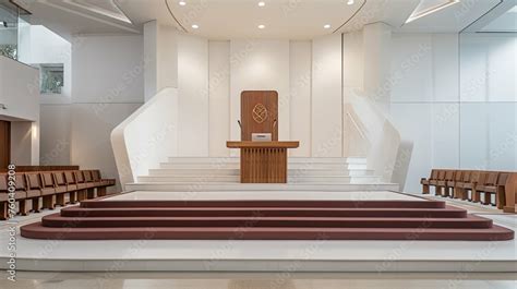 Worship Pulpit Church Building Illustration Congregation Preacher
