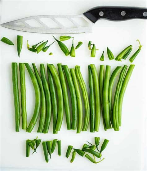 How To Cut Green Beans Sliced Green Beans How To Chop Green Beans
