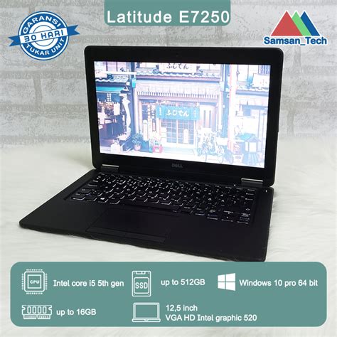 Jual Laptop Dell Latitude E7250 Core I5 Gen5 Ram 8gb Ssd 256gb Murah