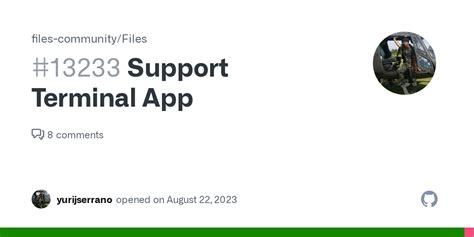Support Terminal App · Issue 13233 · Files Communityfiles · Github