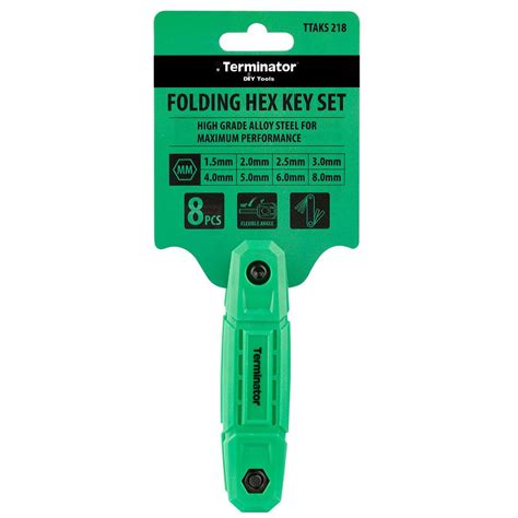 Terminator Folding Hex Key Set 8pcs