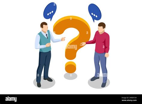 Isometric Question Marks Message Box With Question Chatbot Technology Ai Chat Bot Based On