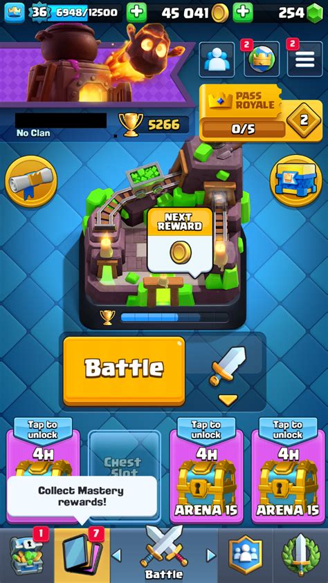 Kt12 Lvl36 103 Card 5271 Cups 2 Max Card 45k Gold 254 Gems Clash Royale