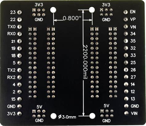 For Esp32 Breakout Board 30 Pins Gpio 1 Into 3 Expansion Board 3 81mm 0 15 Terminal Blocks For
