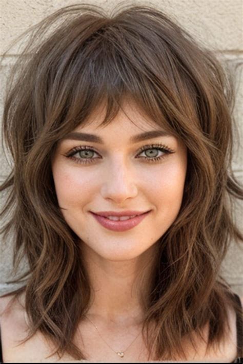 Shaggy Wolf Cut With Tousled Bangs Bangs With Medium Hair Hair Cuts