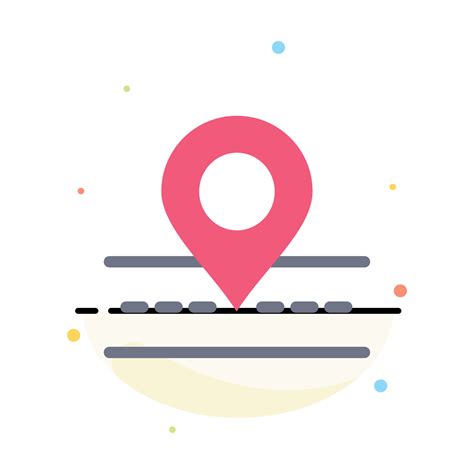Road Location Way Map Abstract Flat Color Icon Template 18016632 Vector