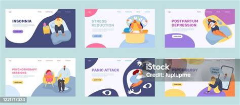 외로운 사람들 벡터 일러스트 세트 만화 슬픈 불행한 남자 여자 우울한 사람 화가 정신적 외로움을 느끼고 혼자 앉아 가공의 인물에 대한 스톡 벡터 아트 및 기타 이미지