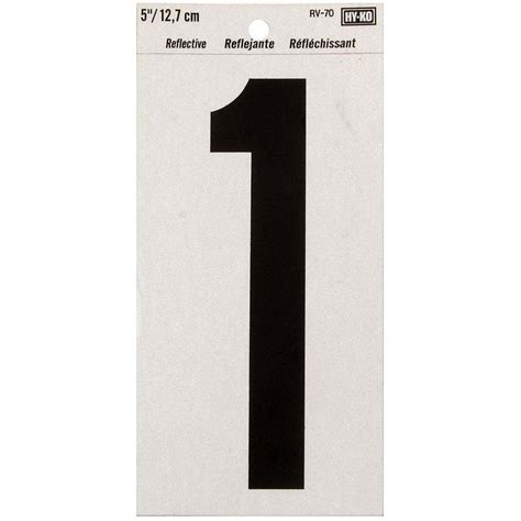 Hy Ko In Vinyl Reflective Number Rv The Home Depot