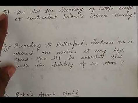 Part 2 Atomic Structure Class 8 Pearson JEE NEET Foundation YouTube