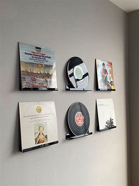 1pc Acrylic Wall Mounted Display Shelf Holder For Vinyl Records