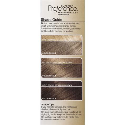 Hair Color Chart Loreal Preference