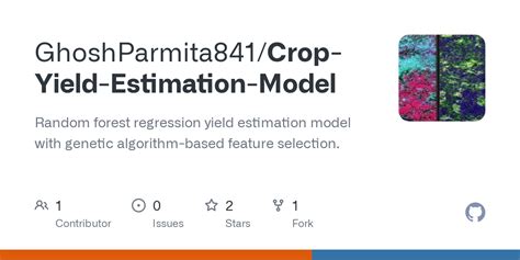 Github Ghoshparmita841crop Yield Estimation Model Random Forest