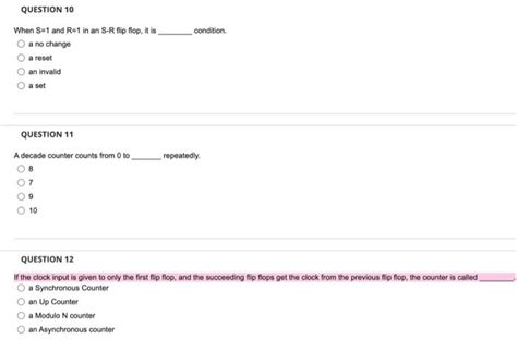 Solved In Synchronous Counters Propagation Delay Is The