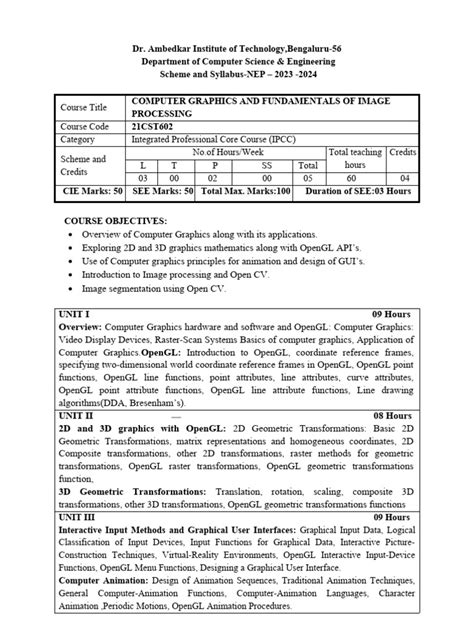 221cst602 Cgip 2 Pdf 2 D Computer Graphics 3 D Computer Graphics