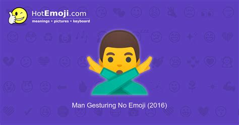 Man Gesturing No Emoji Meaning With Pictures From A To Z