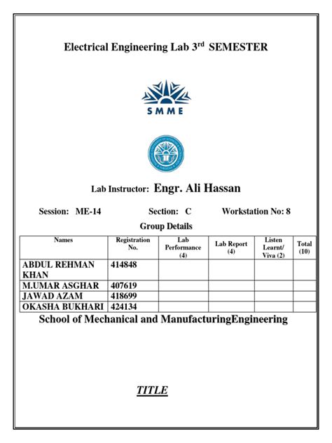 Ee Lab 01 Pdf Series And Parallel Circuits Electrical Engineering