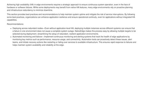 High Availability Configuration And Operational Guidance Dell