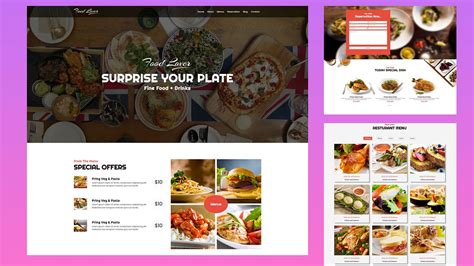 responsive restaurant website using html css and js youtube