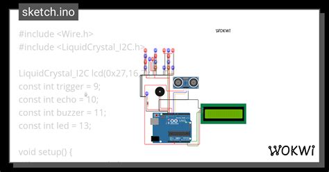Ulsonic With Lcd Wokwi Esp32 Stm32 Arduino Simulator